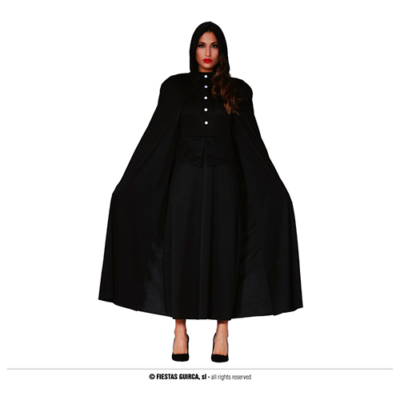 Capa Negra Larga con Capucha – Welcome Fiestas